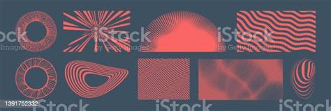 착시가있는 물결 모양의 패턴 줄무늬 그림과 배경 3d 기하학적 디자인 혼란스러운 작은 입자는 중심에서 벗어나기 위해 노력합니다 공간 소용돌이 벡터 일러스트레이션 패턴에 대한