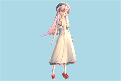 动画女孩 By Dnspod 3d打印模型文件3d模型库 免费 平价 魔猴网