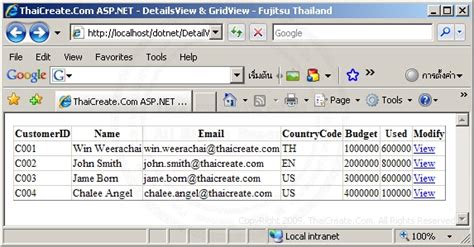 Aspnet Detailsview Control Gridview Control
