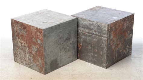 Industrial Style Metal Cubes Ebth