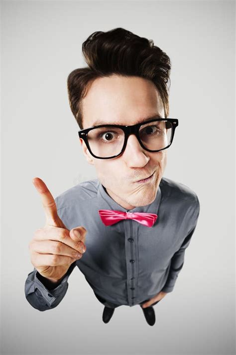 Stereotypical Nerd In Glasses Stock Photo Image Of Boring Derogatory