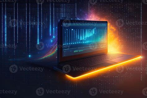 Hacker Use Laptop With Binary Code Background Stock Photo At Vecteezy