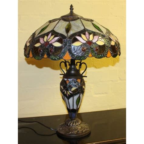 Good Looking Art Deco Style Double Light Tiffany Lamp