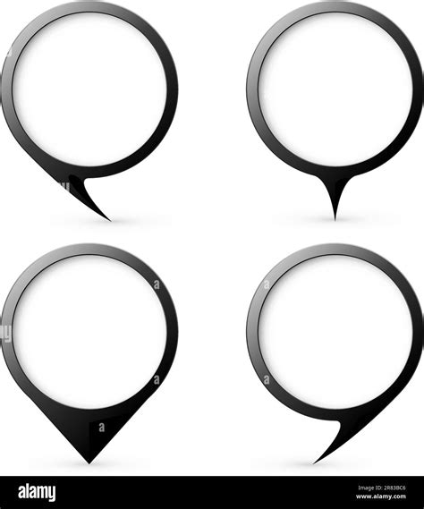Black Map Text Marker Illustration For Design On White Background