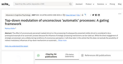 Top Down Modulation Of Unconscious Automatic Processes A Gating