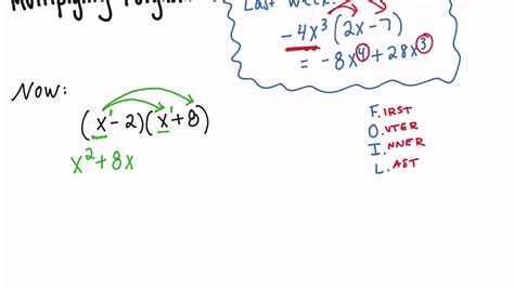Multiplying Polynomials Binomials And Trinomials YouTube
