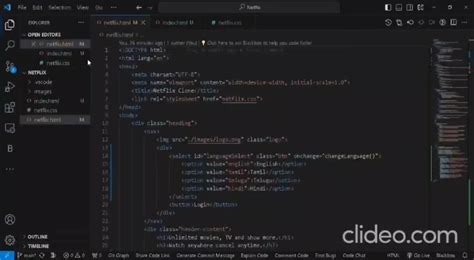This Html Css And Javascript Code For A Netflix Clone Provides