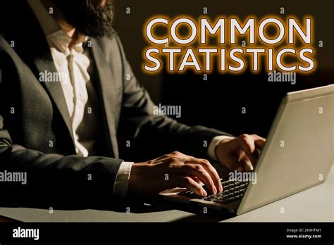 Hand Writing Sign Common Statistics Concept Meaning Deals With Collection Analysis Etc Of