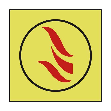 Space Monitored Flame Detector Sign Pvc Safety Signs