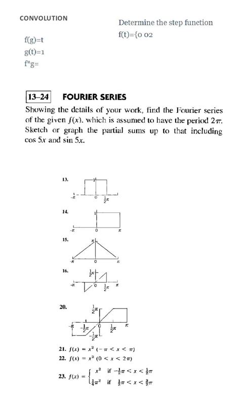 solved convolution determine the step function f t {0 02