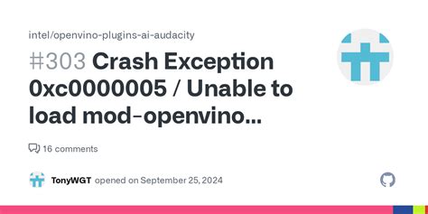 Crash Exception Xc Unable To Load Mod Openvino Module Issue Intel Openvino