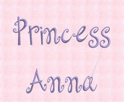 Princess Anna Monogram Font Set Machine Embroidery Font Alphabet Letters Bx Files Included