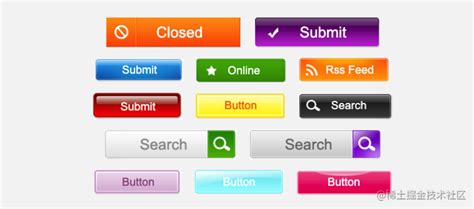 玩转css之美 】 全网最全、最绚丽的按钮button样式（附源码预览图） 掘金