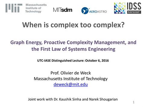 Pdf Graph Energy Proactive Complexity Management … Is Complex Too Complex Graph Energy