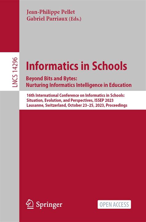 Informatics In Schools Beyond Bits And Bytes Nurturing