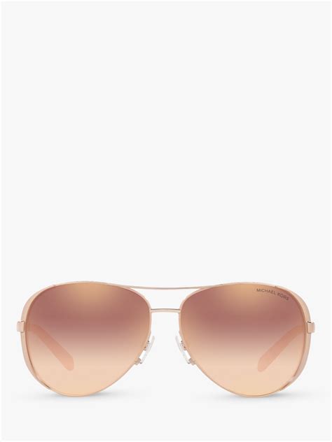 Michael Kors Mk5004 Womens Chelsea Aviator Sunglasses Rose Gold