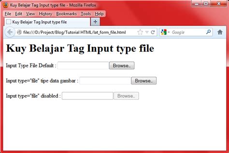 Fungsi Input Type File Beserta Cara Penggunaannya