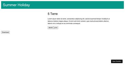 React Print Page Forked Codesandbox