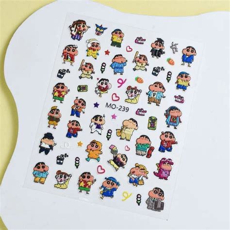 สติกเกอร์การ์ตูนชินจัง น่ารัก ตกแต่งเล็บ ติดของอเนกประสงค์ สินค้าพร้อม