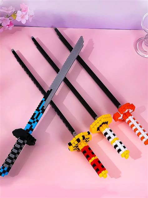 1pc Connectable Building Block Swords And Knives Building Bricks Pegs
