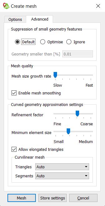 Advanced Meshing Options