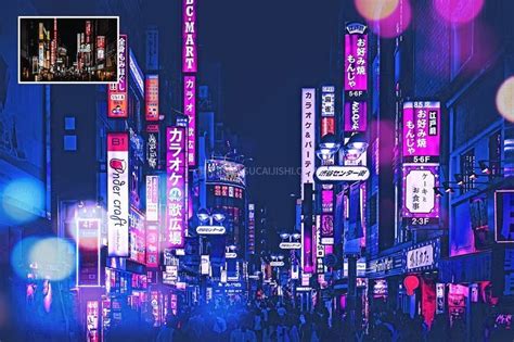 赛博朋克未来感特效ps动作，附视频教程 动作滤镜 素材集市