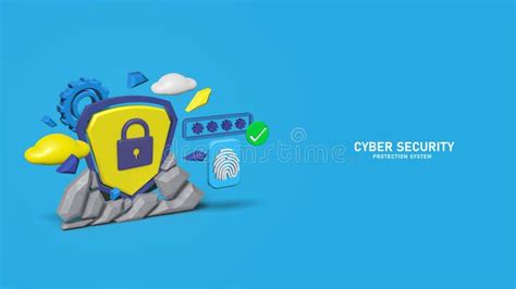 Digital Security Authentication Concept 3d Protection Cyber Secure