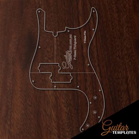P Bass Style Pick Guard Template Guitar Templates
