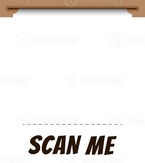 Scan Me Sign Ticket Simple 65436227 Png
