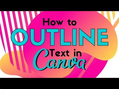 Canva Outline Text Tutorial Canva Video Tutorials for Beginners هجوم