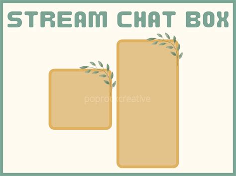 Twitch Chat Box Overlay Boho Twitch Overlay Chat Stream Twitch Theme Twitch Overlay
