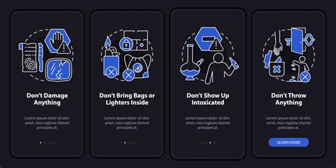 Escape Room Regulations Red Gradient Onboarding Vector Image