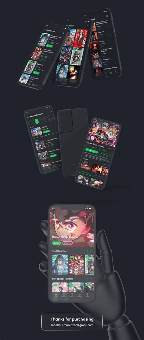Animax Anime Streaming App UI Kit Premium High Quality UI Kit For Anime Streamin App