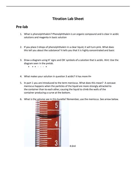 Titrations Lab Report Sheet At Nu Brockett Blog