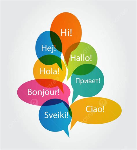 Multilingual Hello Speech Bubbles Vector Set Cultures Vector Word