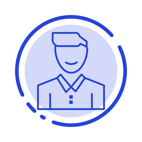 Avatar Client Face Happy Man Person User Blue Dotted Line Line Icon 15623879 Vector Art At Vecteezy