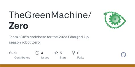 Github Thegreenmachinezero Team 1816s Codebase For The 2023