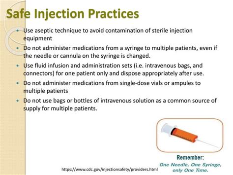Safe Injection Practices PPTX Infectious Diseases Diseases And Conditions