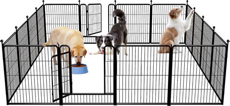 Fuhesi Corralito Para Perros De 32 Pulgadas 16 Paneles Corral Para