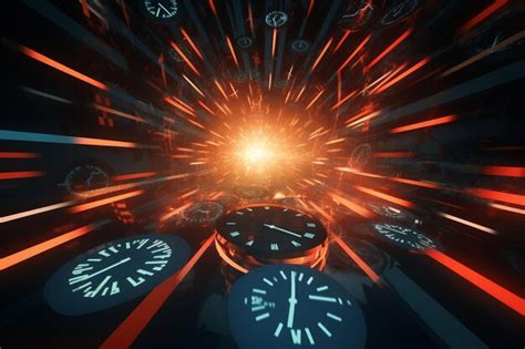 Premium Photo Abstract Visualization Of Clock Hands Morphing Generative Ai