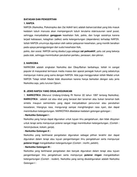 Solution Mengenal Jenis Dan Faktor Penyebab Penyalahgunaan Napza