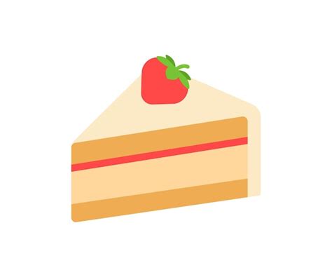 Premium Vector Cake Slice Vector Isolated Icon Emoji Illustration