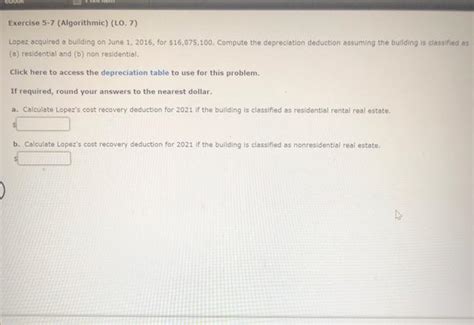 Solved Exercise Algorithmic LO Lopez Acquired A Chegg Com