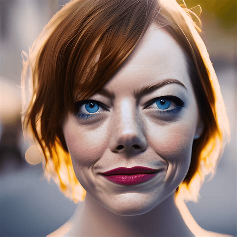 Emma Stone Detailed Face 3 4 · Creative Fabrica