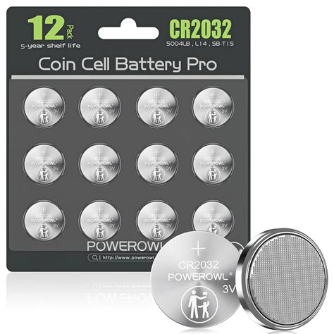 Powerowl High Capacity Cr2032 Battery 12 Pack Cr2032 Lithium 3v Coin