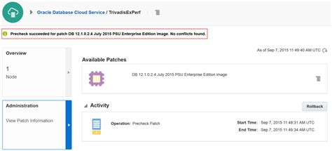 Patching A Dbaas Database In The Oracle Cloud