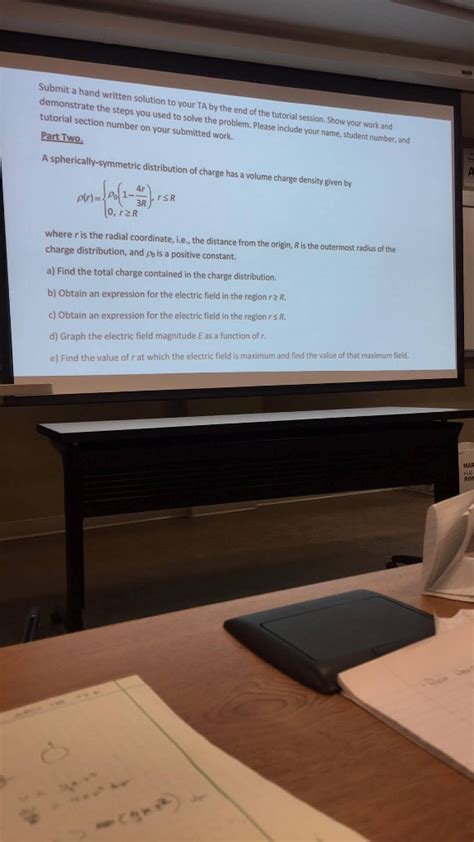 Solved A Spherically Symmetric Distribution Of Charge Has A