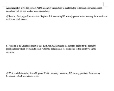 Solved Assignment 3 Give The Correct Arm Assembly
