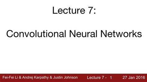 Pdf Lecture Convolutional Neural Networks Stanford Cs N Stanford Edu Slides