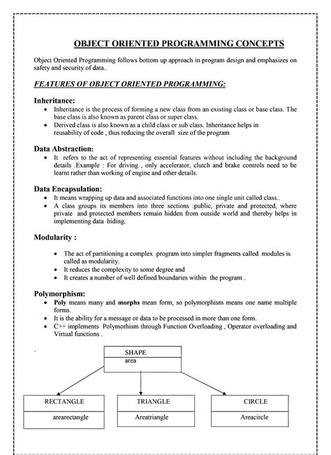 Solution Computer Science Handwritten Notes Basic Concept Of Opp
